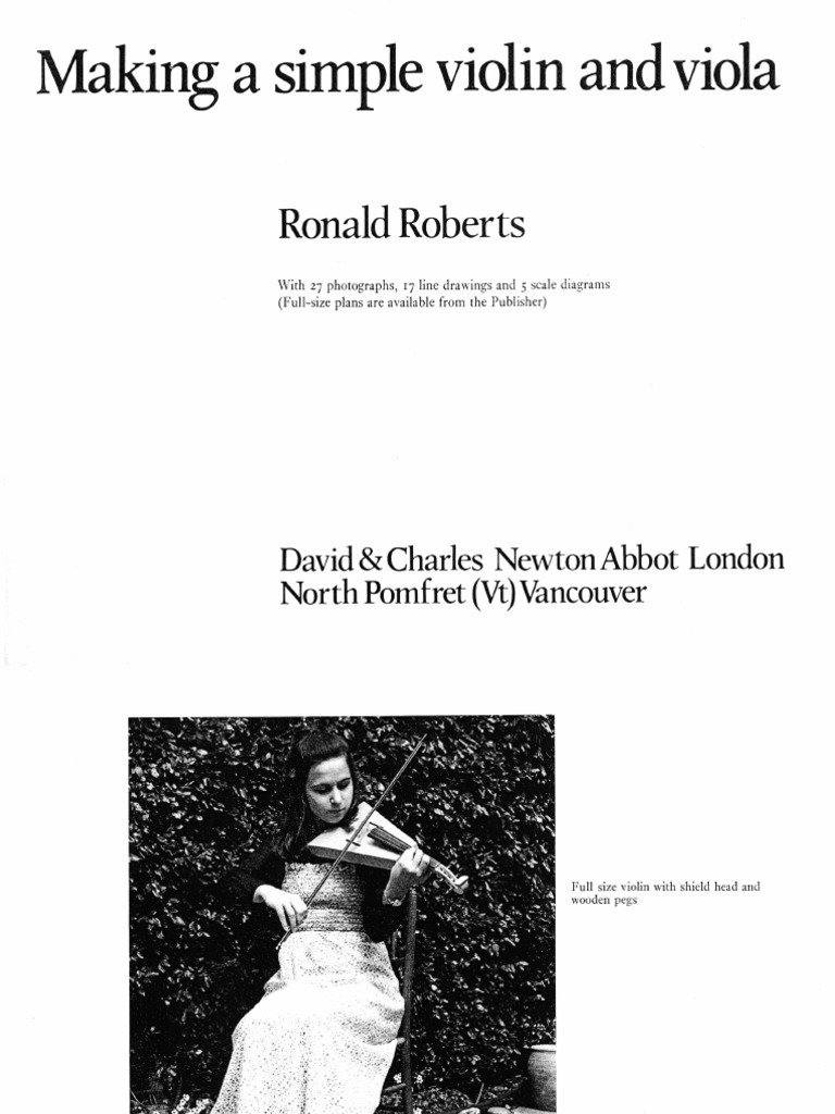 Making A Simple Violin and Viola by Ronald Roberts | PDF