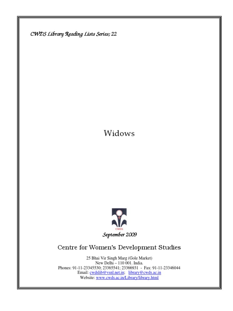 22 Widows | PDF | Widow | Woman