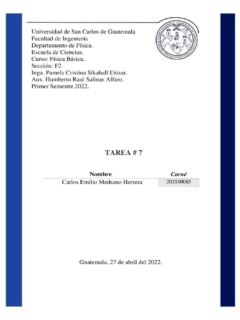 Carlos Medrano - Tarea #7 | PDF