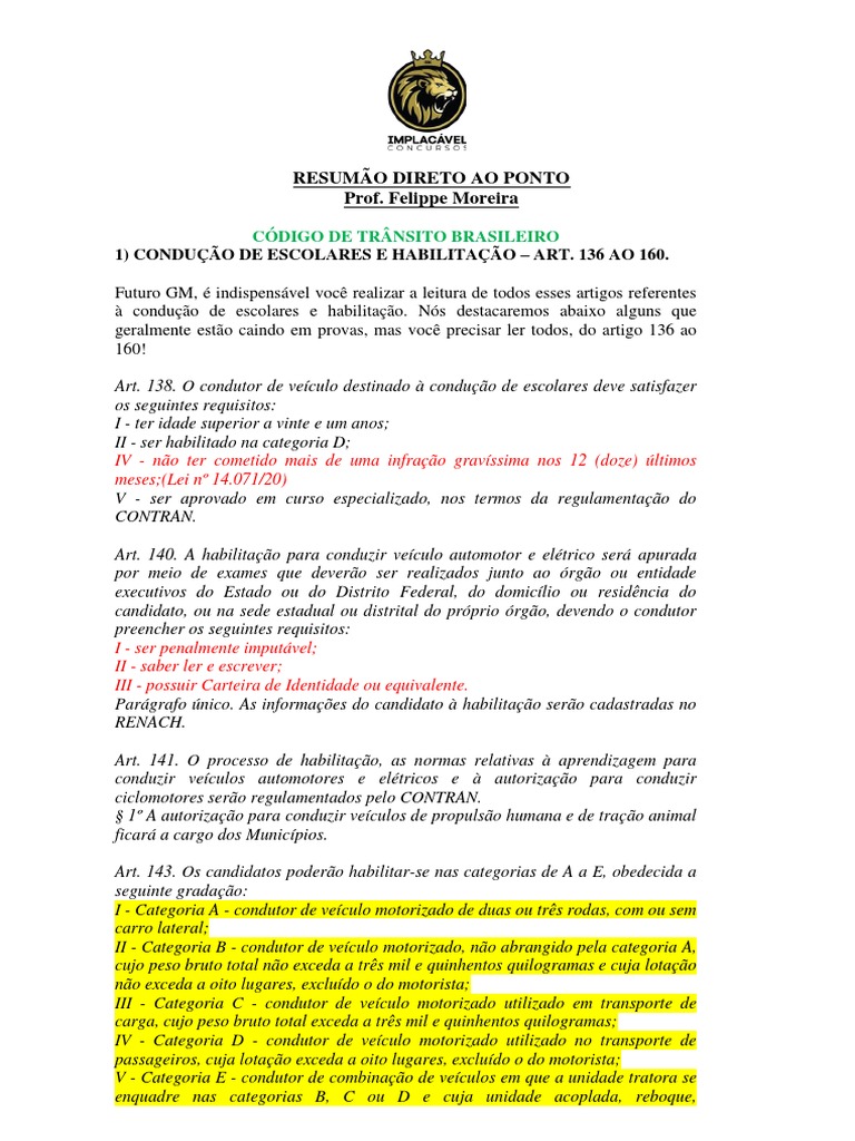 Requisitos para condução de veículos de transporte escolar e processos ...
