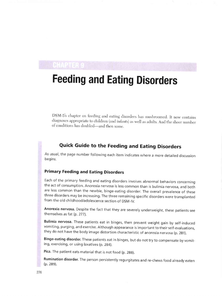 Literature Feeding and Eating Quick Guide | PDF | Binge Eating Disorder ...
