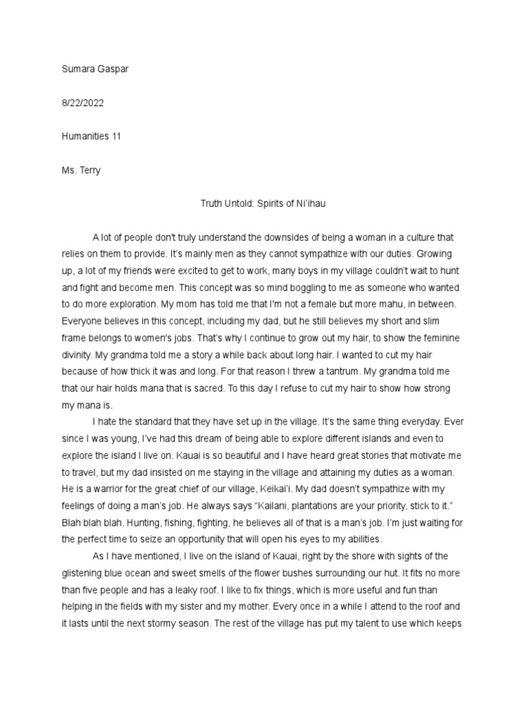 Sumara Gaspar - Short Stories - Hawaiian Mythology | PDF