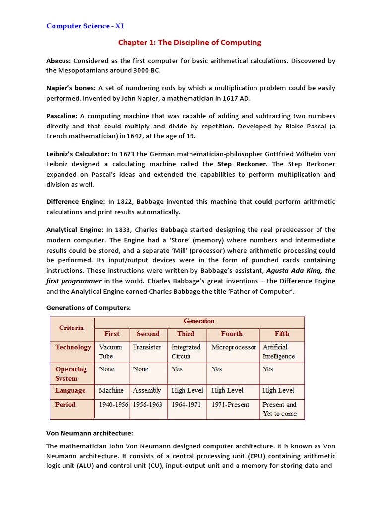 Class 11 Computer Science Study Material | PDF | Printer (Computing ...