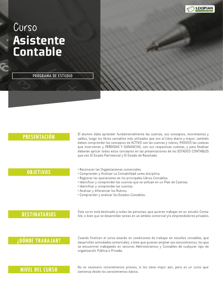 Asistente Contable | PDF | Contabilidad | Economias