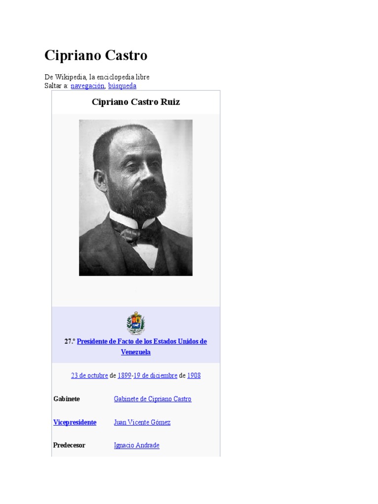 Cipriano Castro | PDF