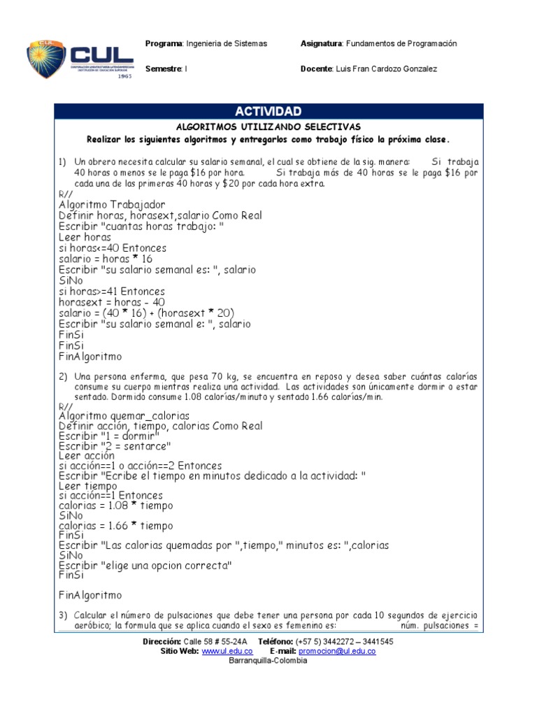 M2 U1 S04-06 Ejercicios 02 Algoritmos Con Selectivas | PDF | Interés | Bancos