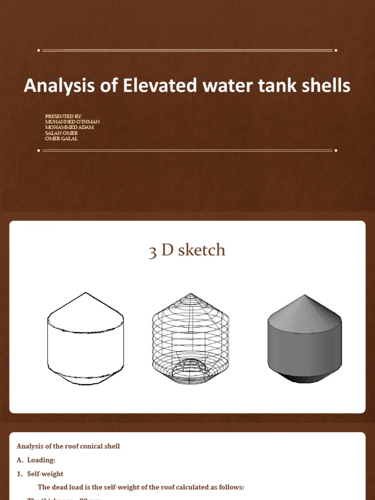 Analysis of Structural Components of an Elevated Water Tank | PDF
