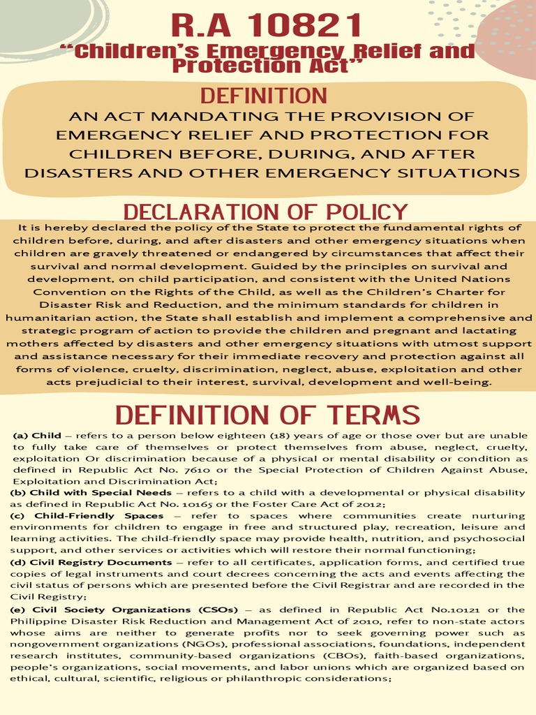 Children's Emergency Relief and Protection Act | PDF | Hazards | Emergency