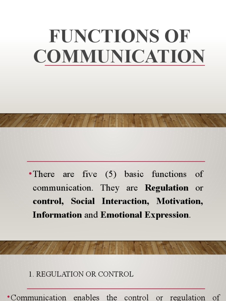 Functions of Communication | PDF | Motivation | Motivational