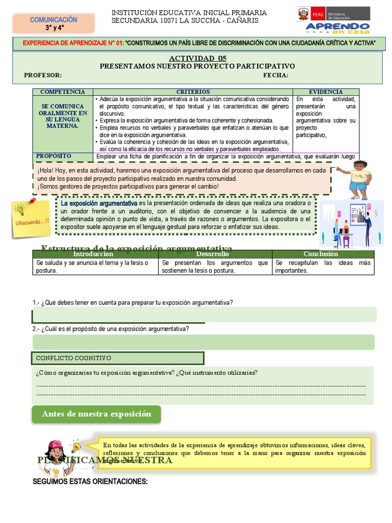 Vii Exp. 1 Act. 5 Comunicación | PDF | Aprendizaje | Comunicación