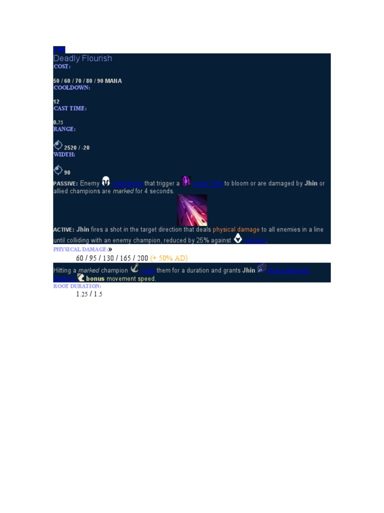 W Jhin | PDF
