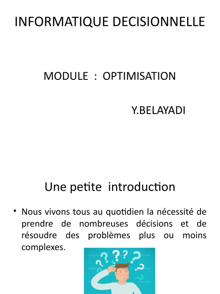 Cours Optimisation | PDF | Théorie de la complexité (informatique théorique) | Optimisation ...