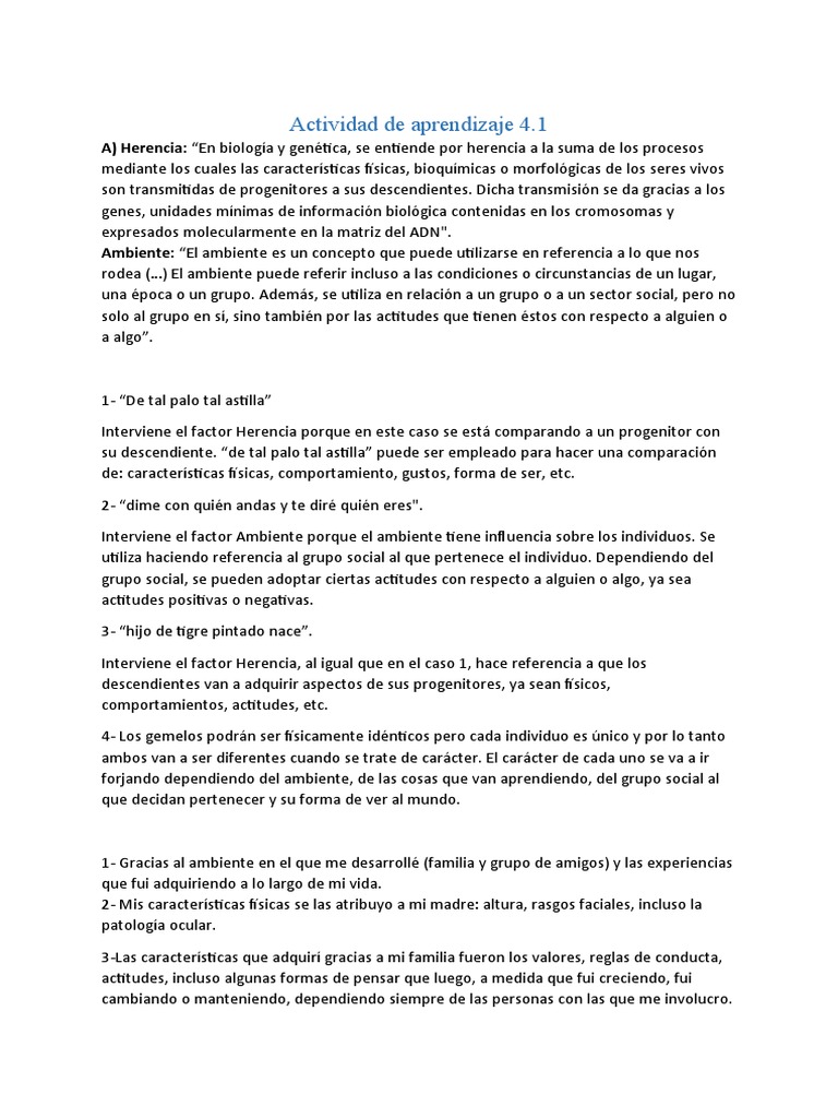 Actividad de Aprendizaje 4.1 | PDF | Herencia | Comportamiento