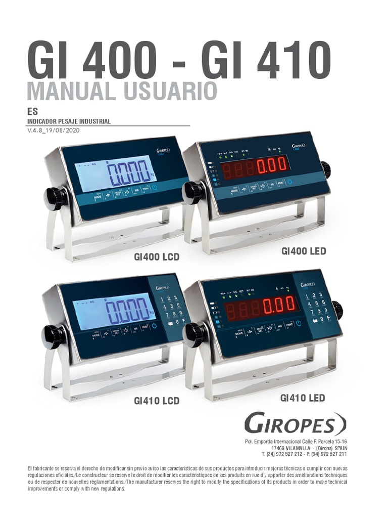 Gi400 Gi410 M Usuario v4 8 Es | PDF | Relé | Señal analoga