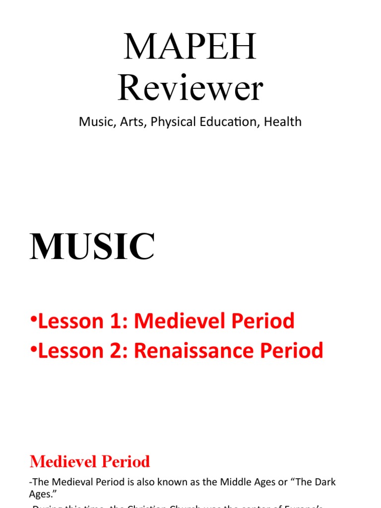 Exploring Music, Arts, Physical Education and Health through the Ages ...
