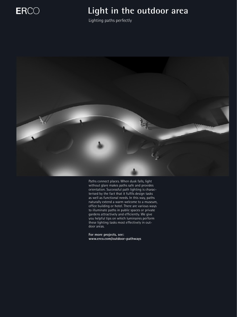 Erco Outdoor Lighting Paths en | PDF | Lighting | Electromagnetic Spectrum