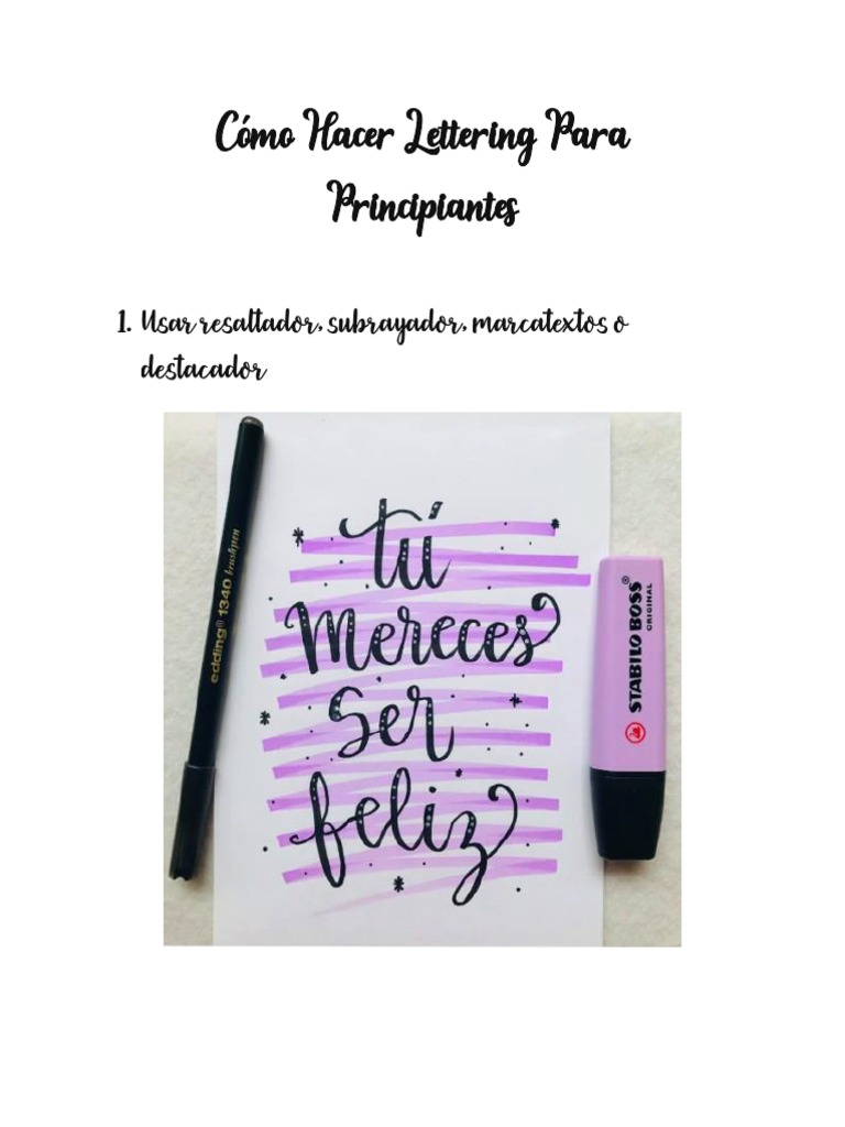 Cómo Hacer Lettering para Principiantes | PDF