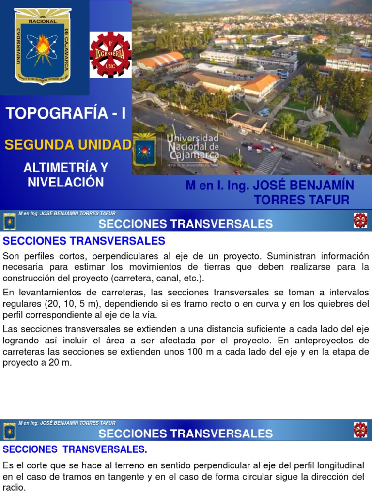 Secciones Transversales en Topografía | PDF | Matemática Elemental ...