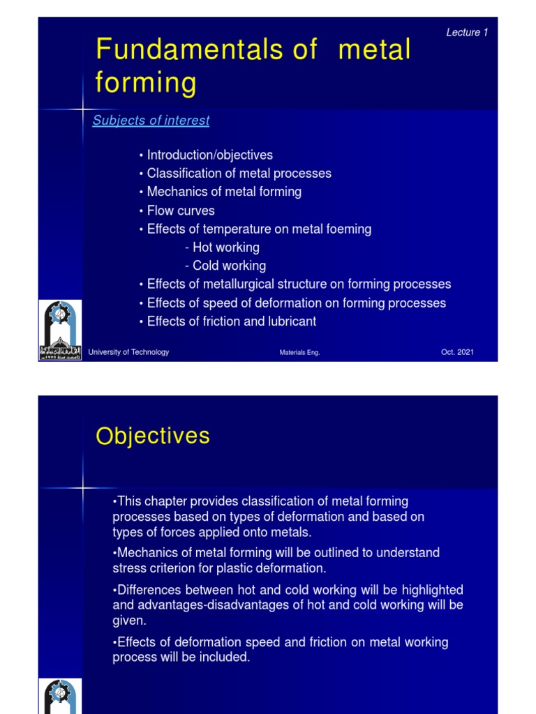 Metal Forming Processes Overview | PDF | Deformation (Engineering ...