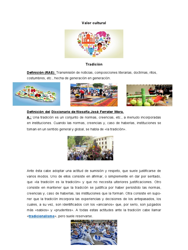 Valores Culturales | PDF | Tradiciones | Institución