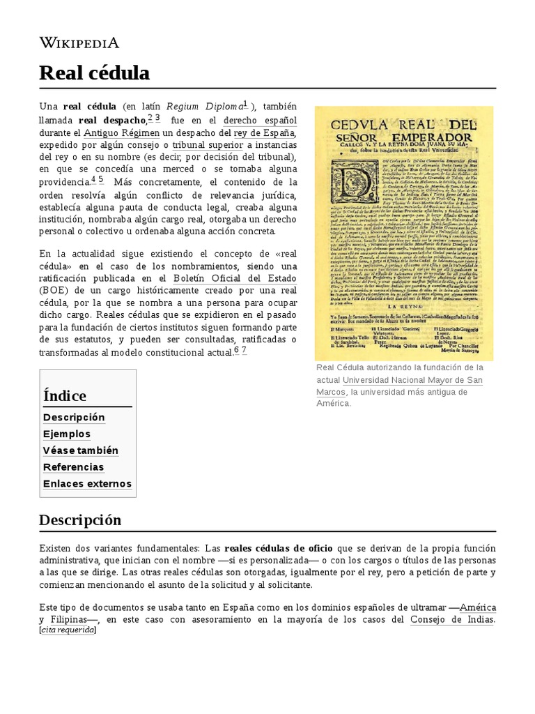 Real Cédula | PDF
