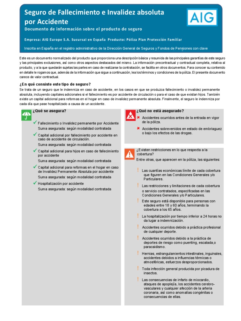 Ipid Plan Proteccion Familiar Generico | PDF | Póliza de seguros | Seguro