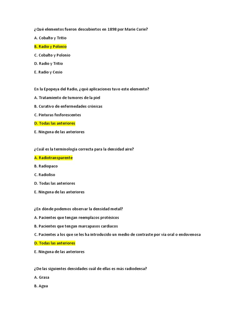 Cuestionario Imageno | Descargar gratis PDF | Ct Scan | Ultrasonido médico