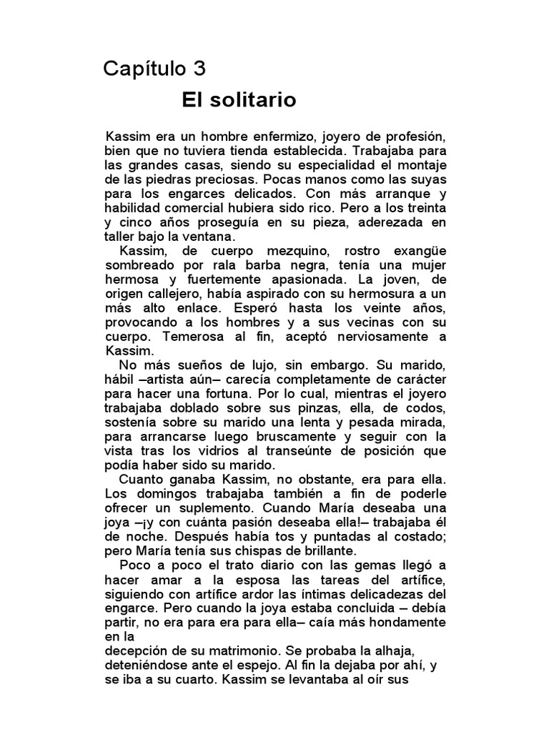 CUENTO El Solitario | PDF | Artes Decorativas | Softlines (venta minorista)