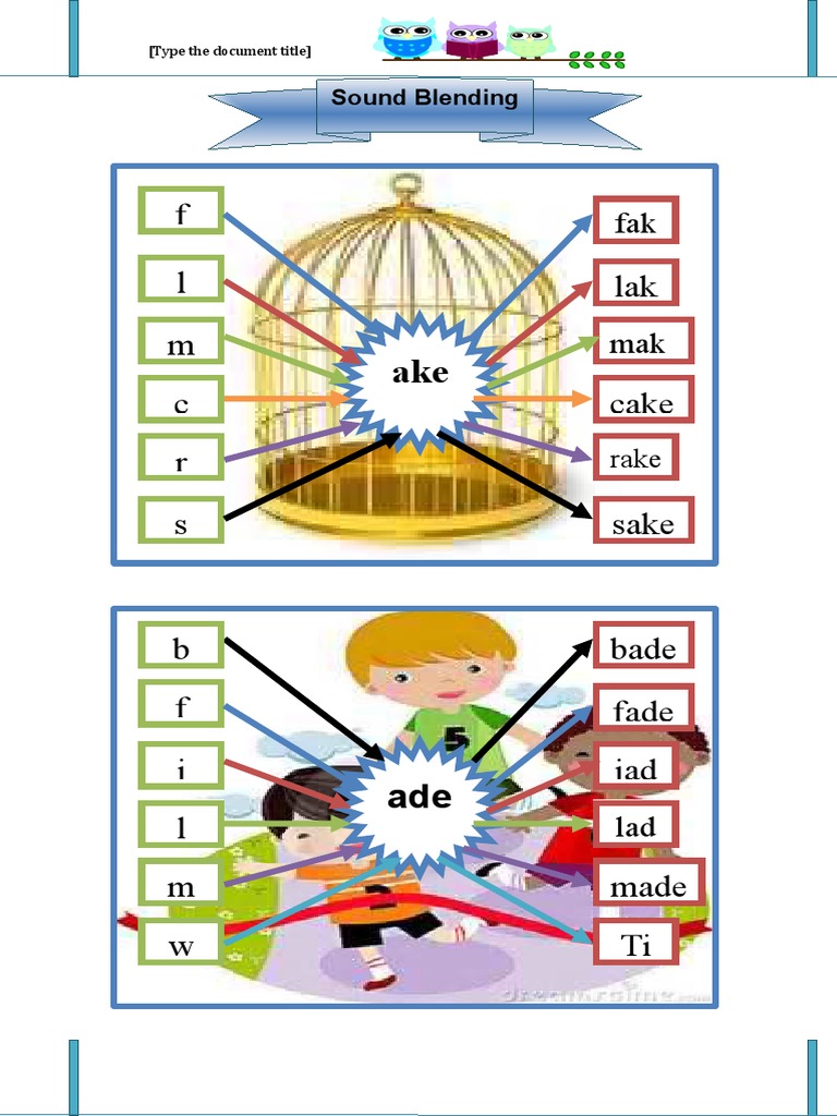 Sound Blending and Reading Practice | PDF | Language Mechanics | Grammar