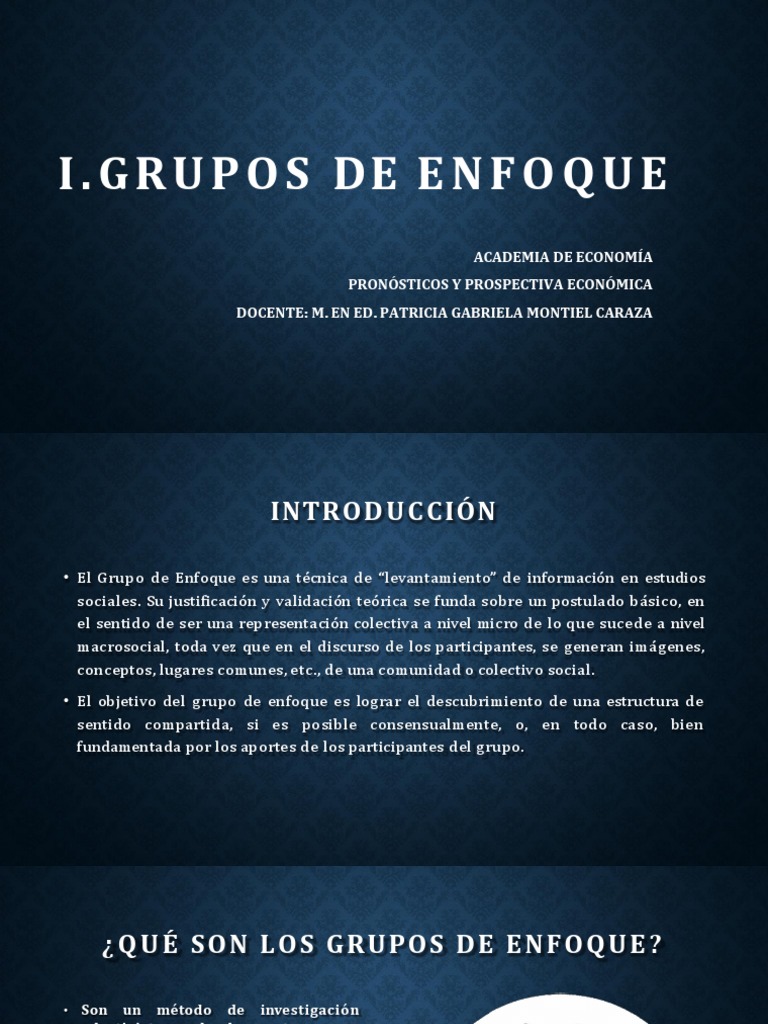 MÉTODO 1_GRUPOS DE ENFOQUE | PDF | Grupo de enfoque