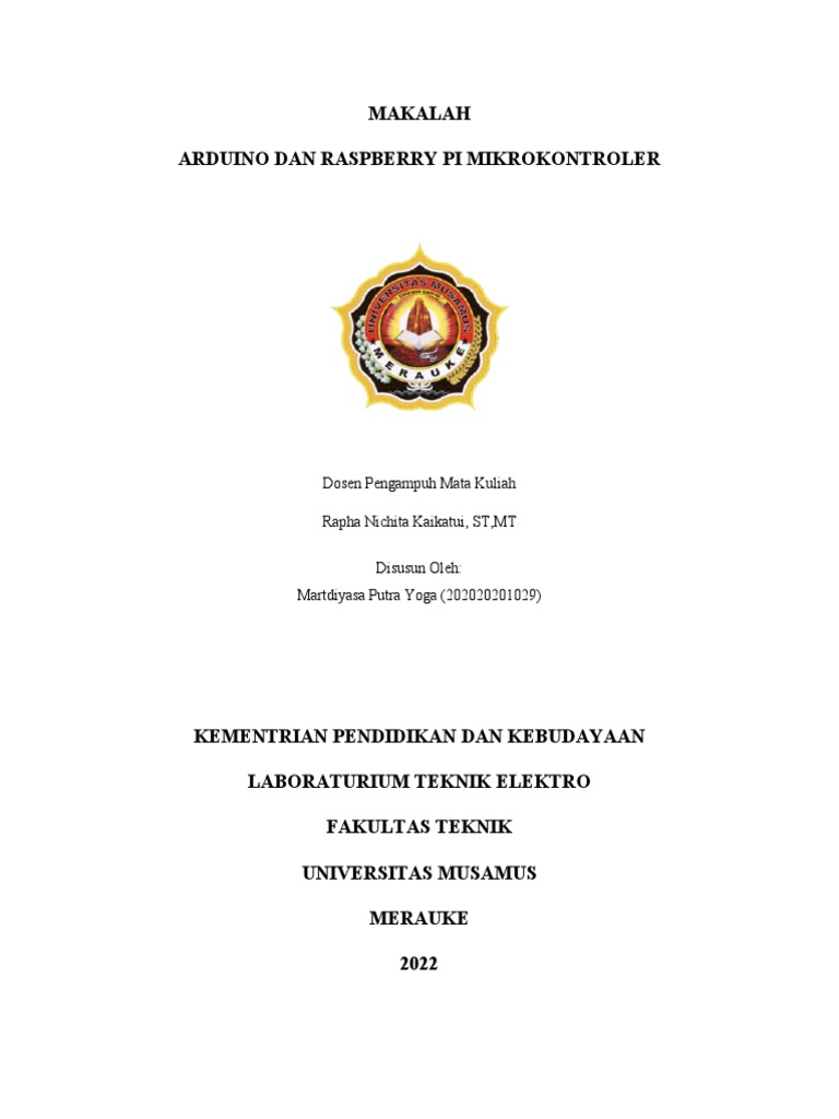MIKROKONTROLER Makalah Arduino and Raspb | PDF