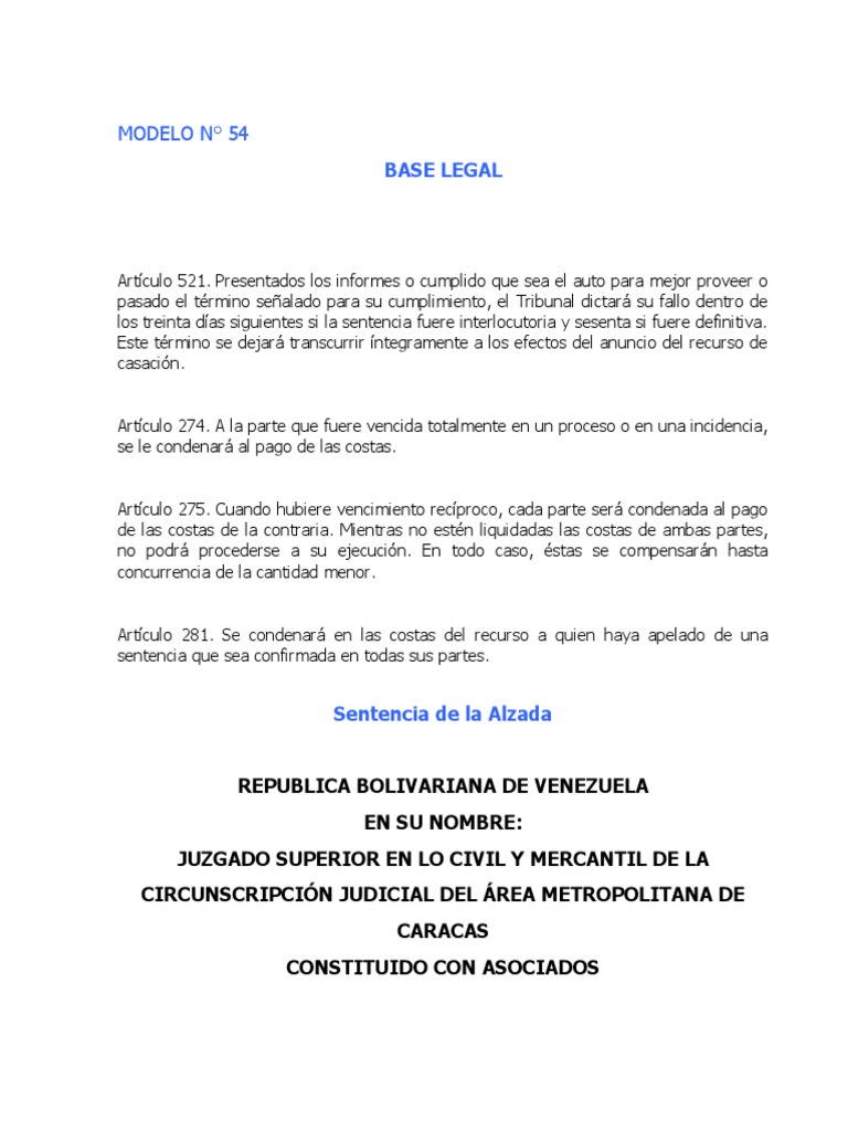 Sentencia de La Alzada | PDF | Sentencia (ley) | Justicia