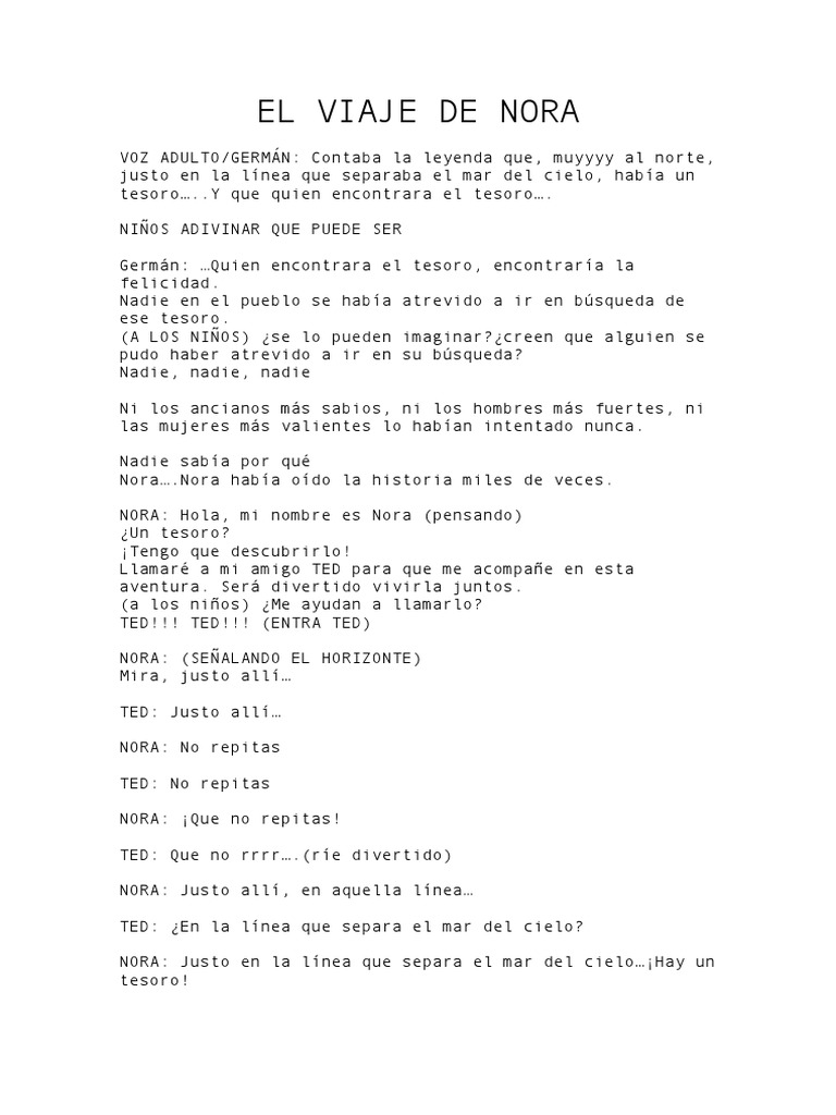 El Viaje De Nora Pdf Osos Felicidad