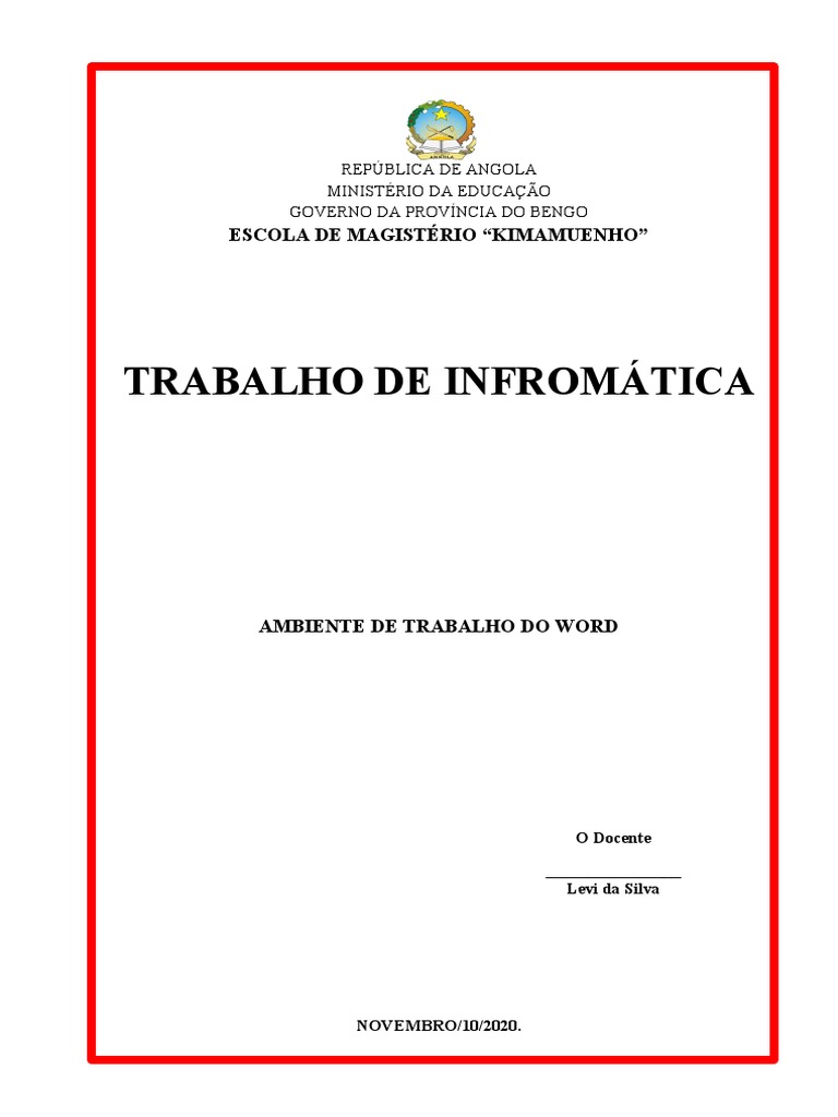 Ambiente de Trabalho Do Word - 2020 | PDF | Microsoft | Janela ...