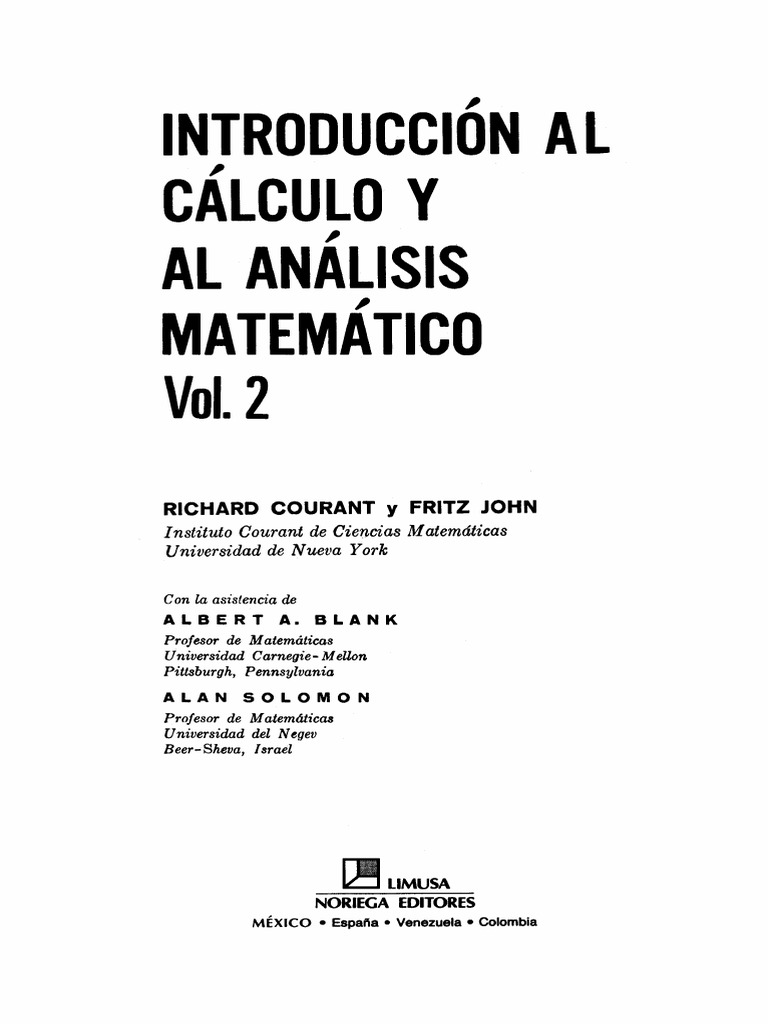 Richard - Courant Introduccion - Al.calculo.y.analisis - Matematico.vol ...