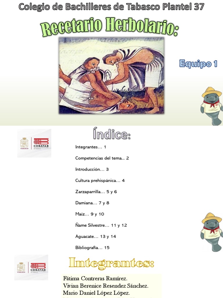 Recetario Herbolario Equipo 1 | PDF | Té | Agua