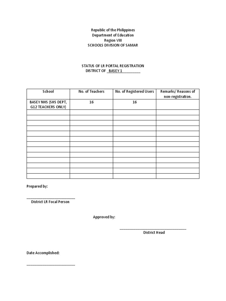 LR Portal Status of Registration | PDF