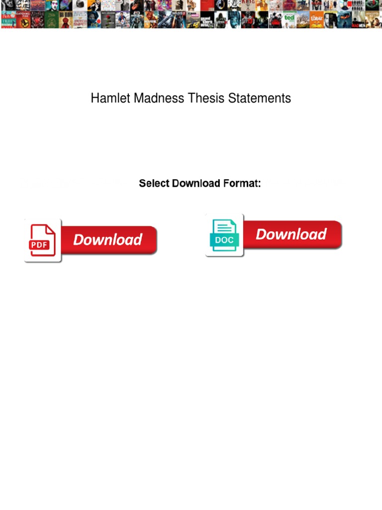 Hamlet Madness Thesis Statements | PDF | Hamlet | Mental Disorder