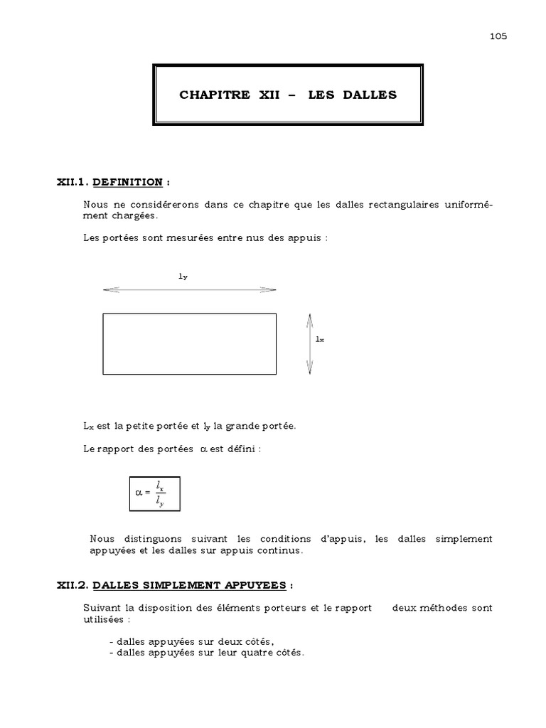 Ba Les Dalles | PDF | Flexion (matériau) | Ingénierie civile