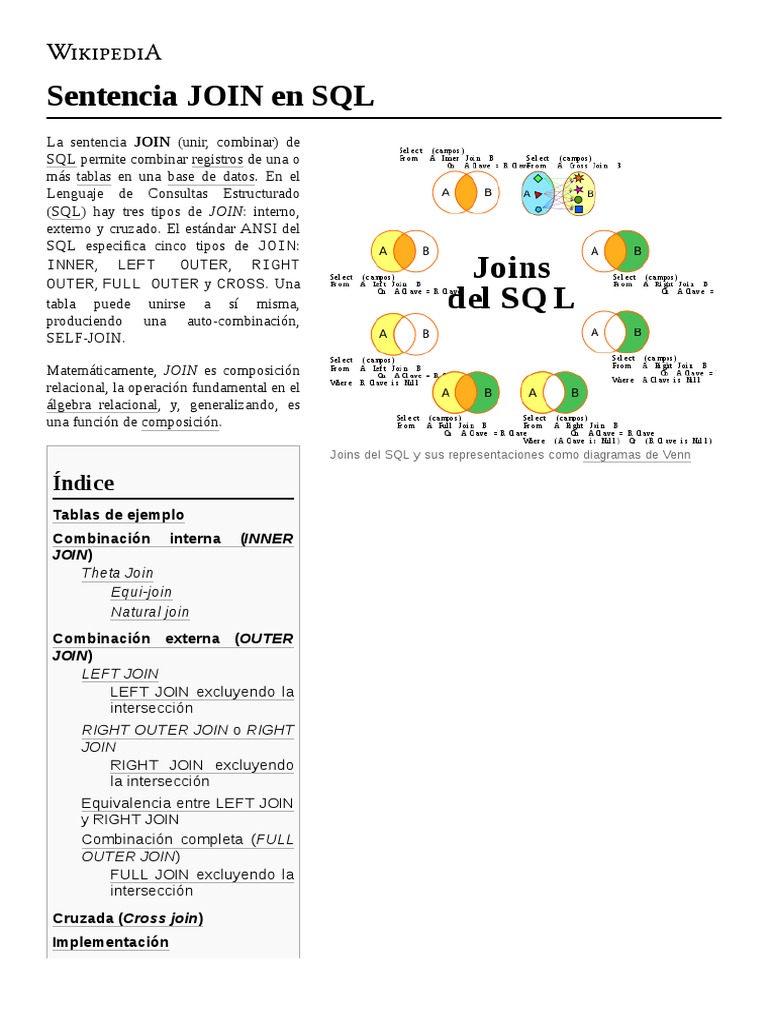 02.sentencia JOIN en SQL | PDF | Gestión de datos | Informática 02.sentencia JOIN en SQL | PDF | Gestión de datos | Informática