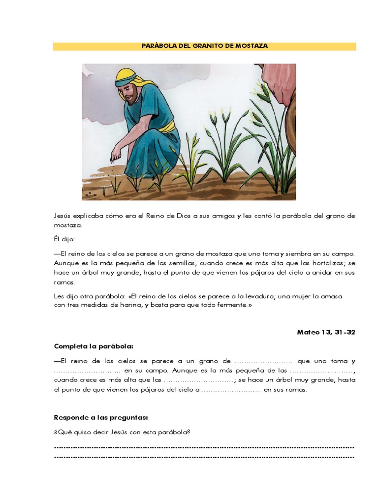 Parábola del grano de mostaza | PDF