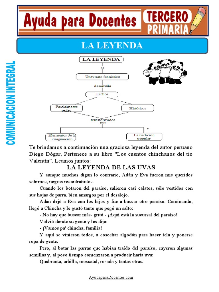 La Leyenda para Tercero de Primaria | PDF | Uva
