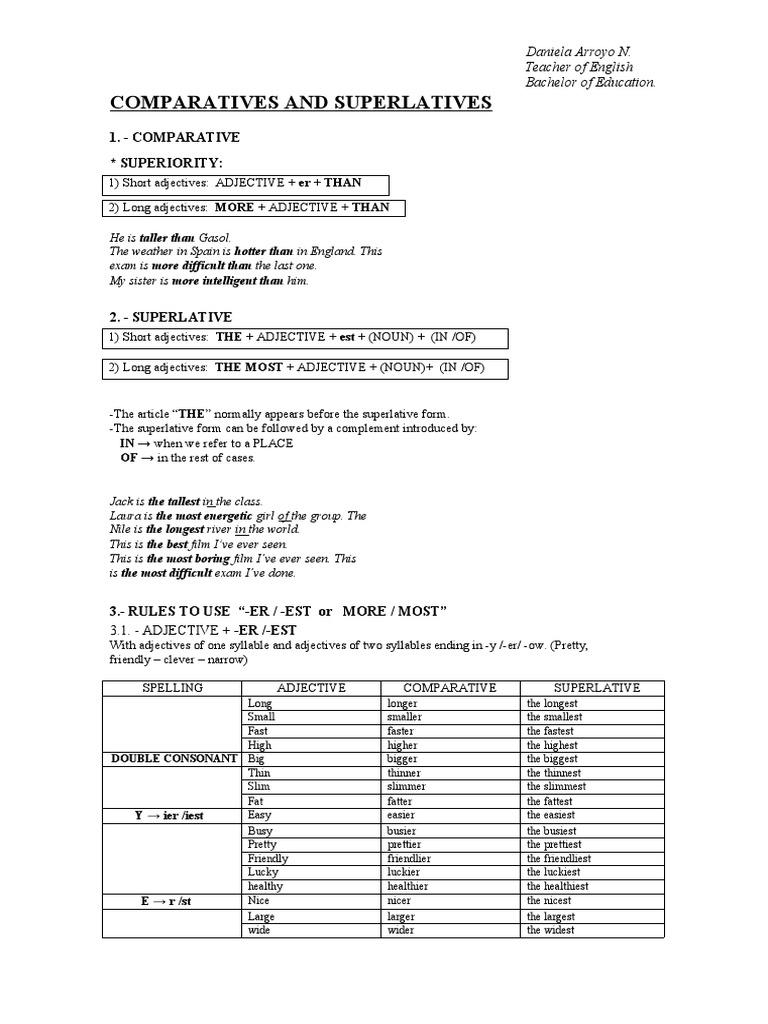 Comparative Superlative | PDF | Adjective | Languages