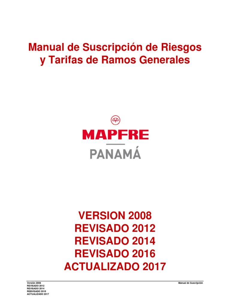 Manual de INCENDIO Y LINEAS ALIADAS 2017 | PDF | Reaseguro | Seguro
