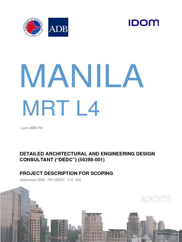 Project-Description - Metro Manila MRT 4 | PDF | Metro Manila | Transport