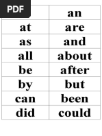 EGRA - Grade 3 Sight Words | PDF