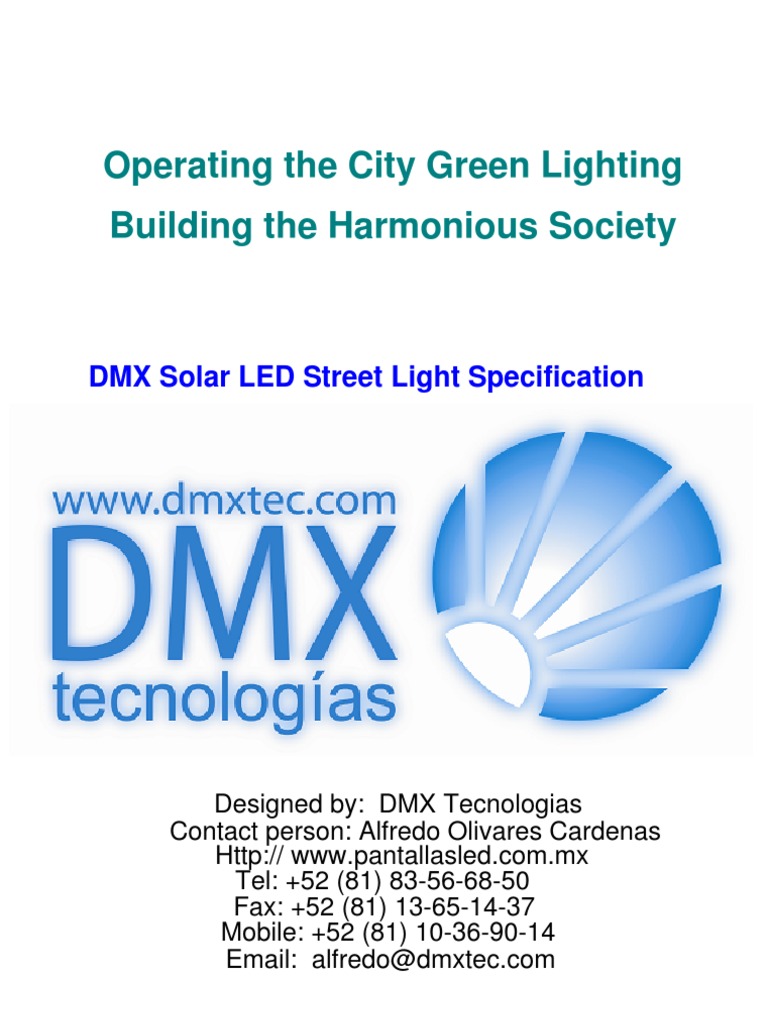 Solar LED Street Light Manual | PDF