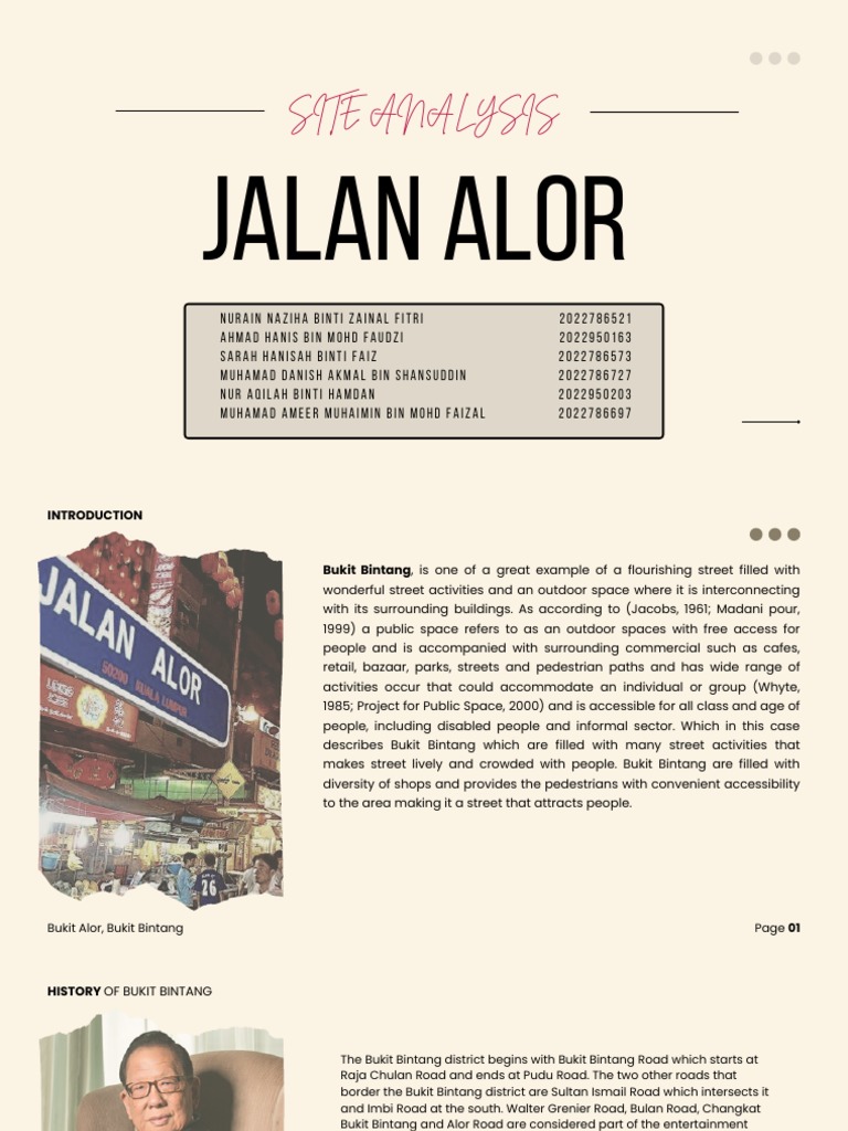Jalan Alor Bukit Bintang - Pre Presentation | PDF | Food And Drink | Foods