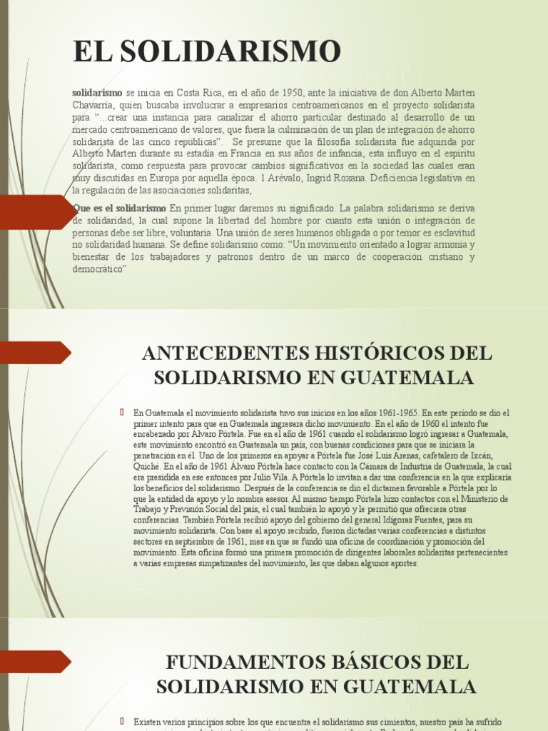 El Solidarismo | PDF | Guatemala | Sindicato