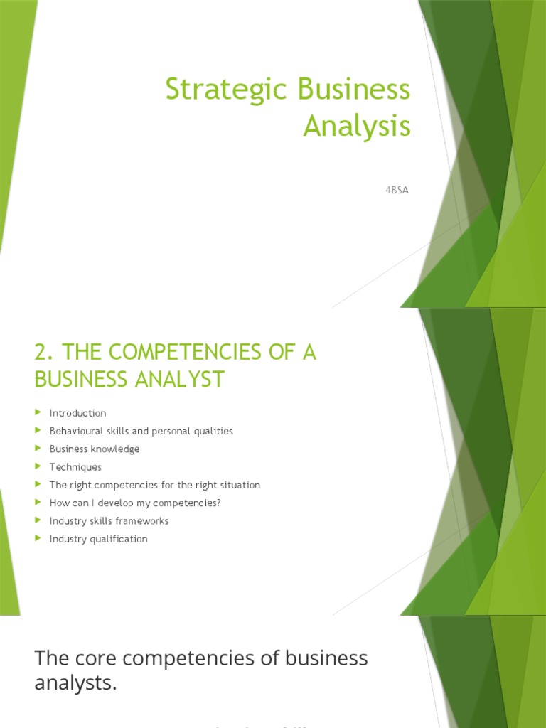 Comptencies of Business Analyst | PDF